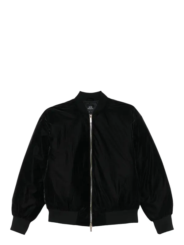 Armani Exchange Velvet-effect Jacket - Black
