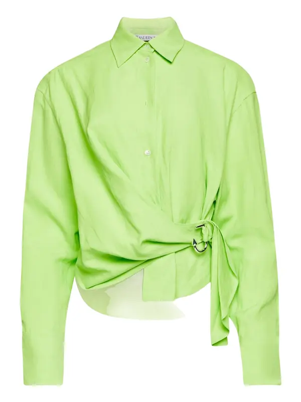JW Anderson Draped Twisted Shirt - Green