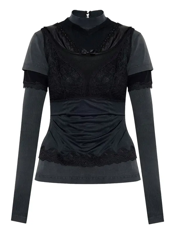 Balenciaga Layered Top - Black
