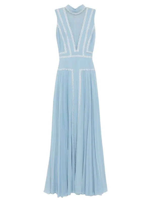 SAIID KOBEISY Crepe Georgette Dress - Blue