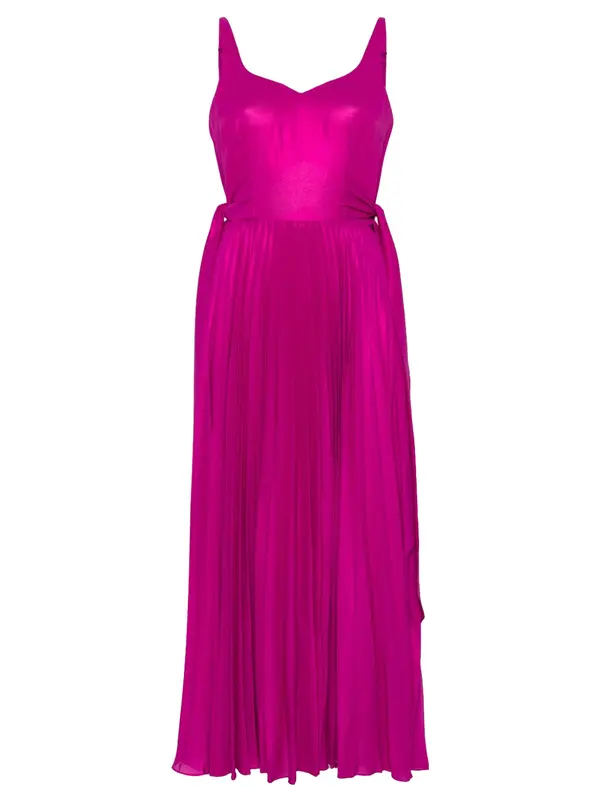 PARLOR Metallic-effect Maxi Dress - Pink