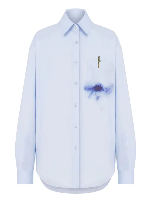 Moschino Blotch-print Shirt - Blue