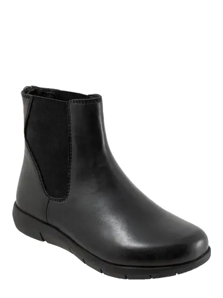 Softwalk Albany Leather Chelsea Boot - Black Smooth