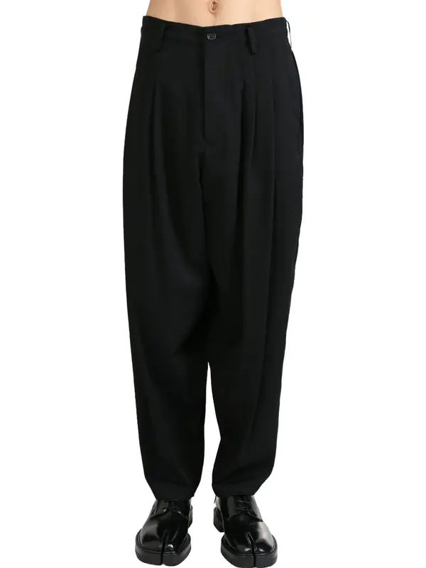 Yohji Yamamoto 8 Tucks Trousers - Black