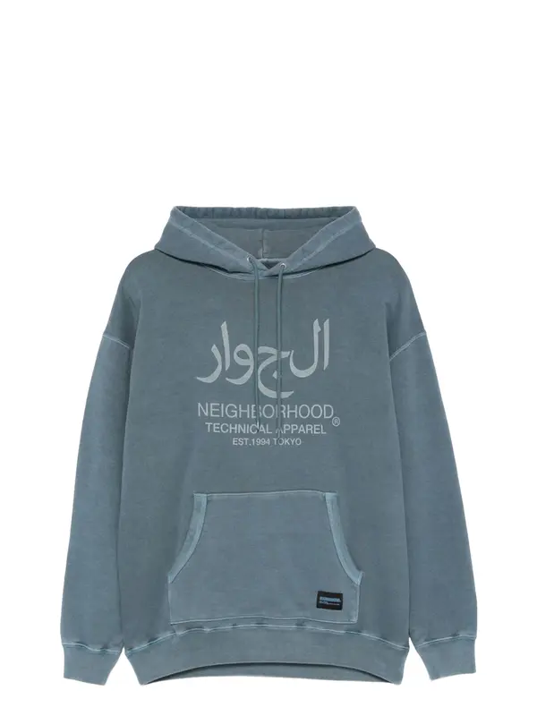 NEIGHBORHOOD Logo-print Hoodie - Blue