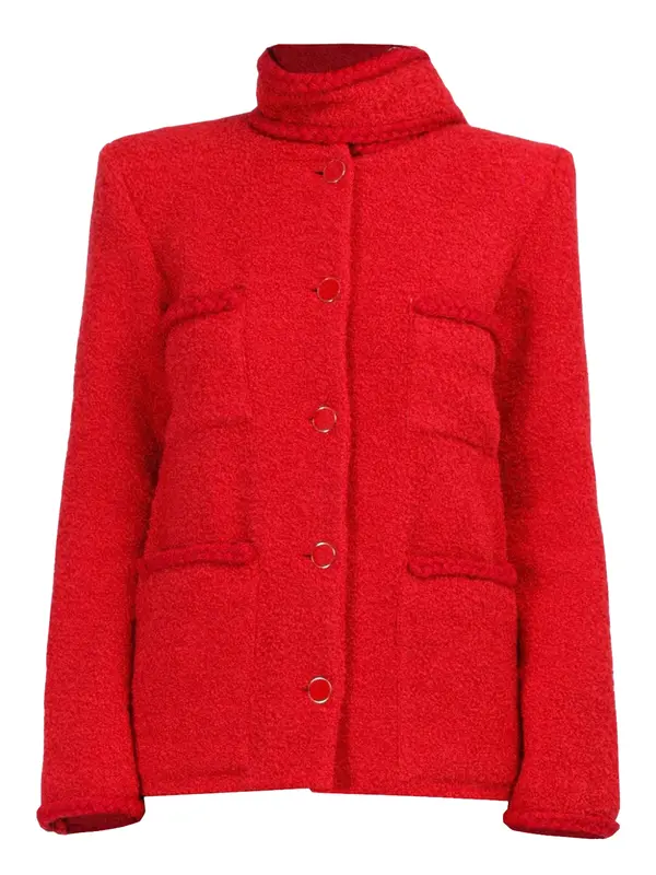 ROWEN ROSE Tweed Jacket - Red