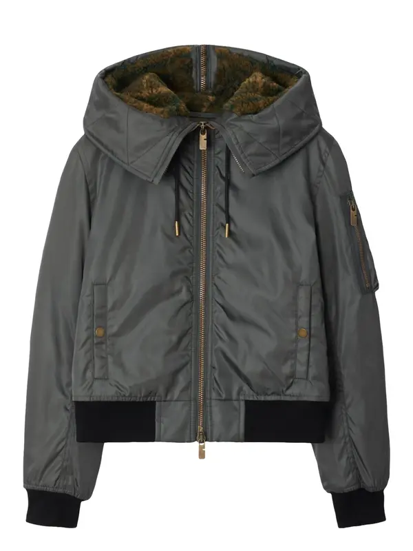 Burberry Cropped Parka - Grey
