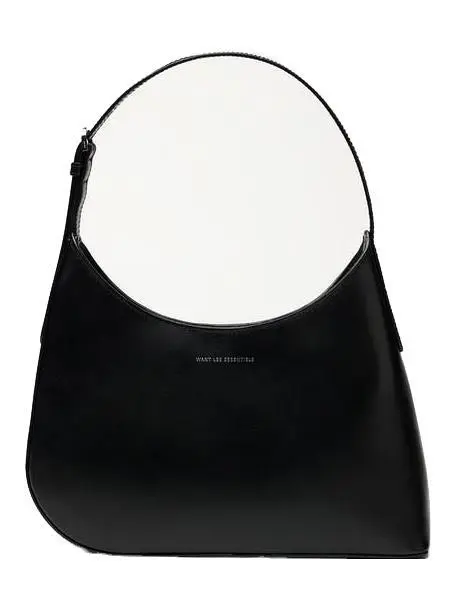 WANT Les Essentiels Arch Smooth Leather Shoulder Bag - Black