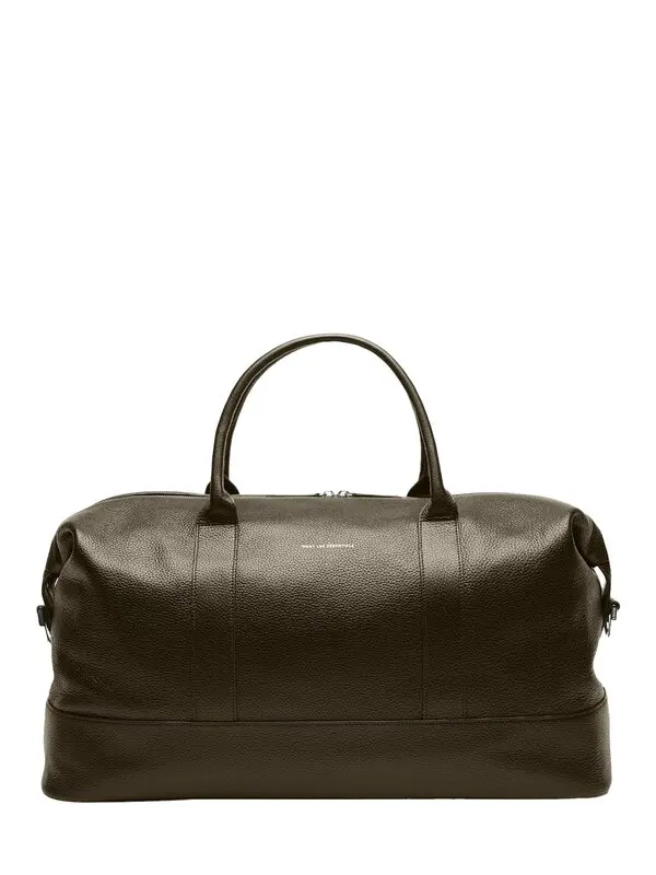 WANT Les Essentiels Kelowna Pebble-grained Leather Weekender Bag - Dark Brown
