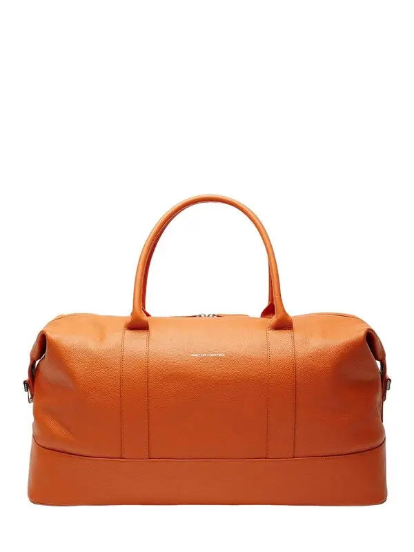 WANT Les Essentiels Kelowna Pebble-grained Leather Weekender Bag - Orange