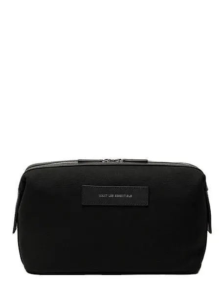 WANT Les Essentiels Kenyatta Organic Cotton Canvas Toiletry Bag - Black