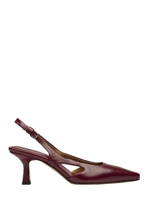 WANT Les Essentiels Holton Leather Slingback Heels - Dark Cherry