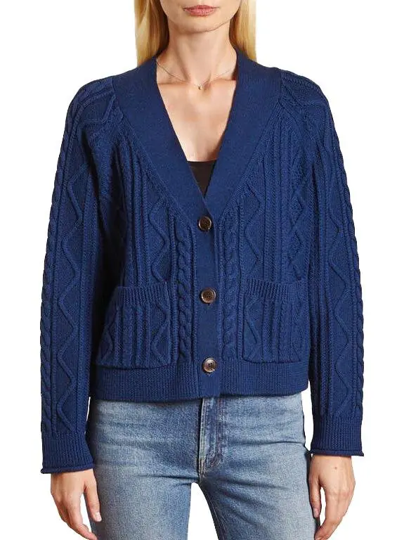 OYUN Cablefisherman Cardigan - Azure Blue