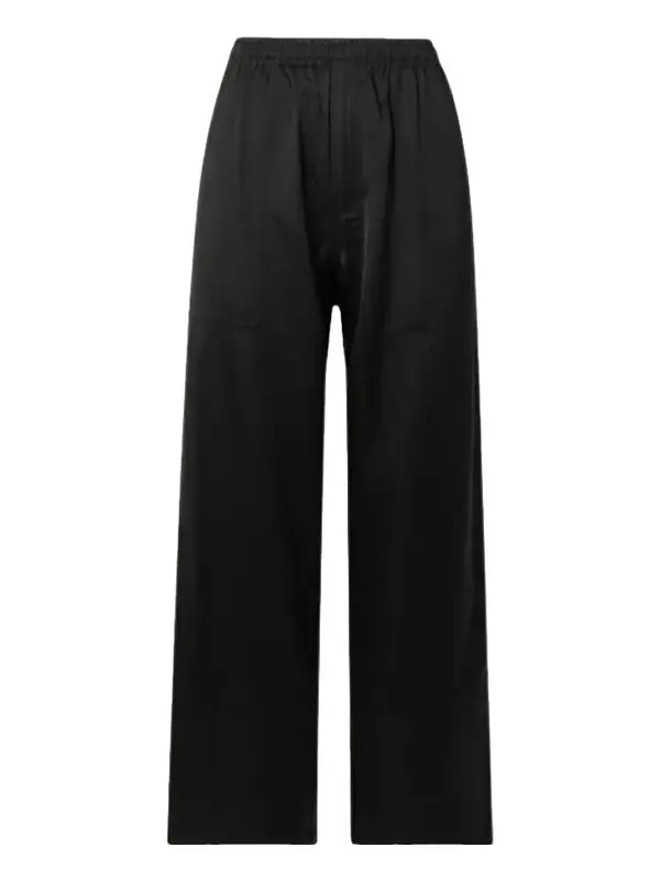 BODE Satin Wide-leg Track Pants - Black