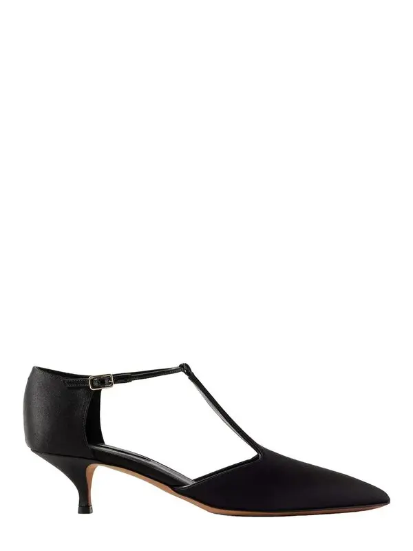 EMME PARSONS Leandra Satin Pumps - Black