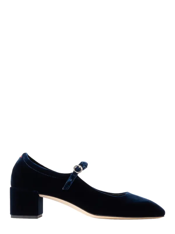 AeydĒ Aline Velvet Mary Jane Pumps - Blue