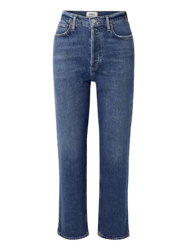 AGOLDE 90s Pinch Waist Cropped Jeans - Blue