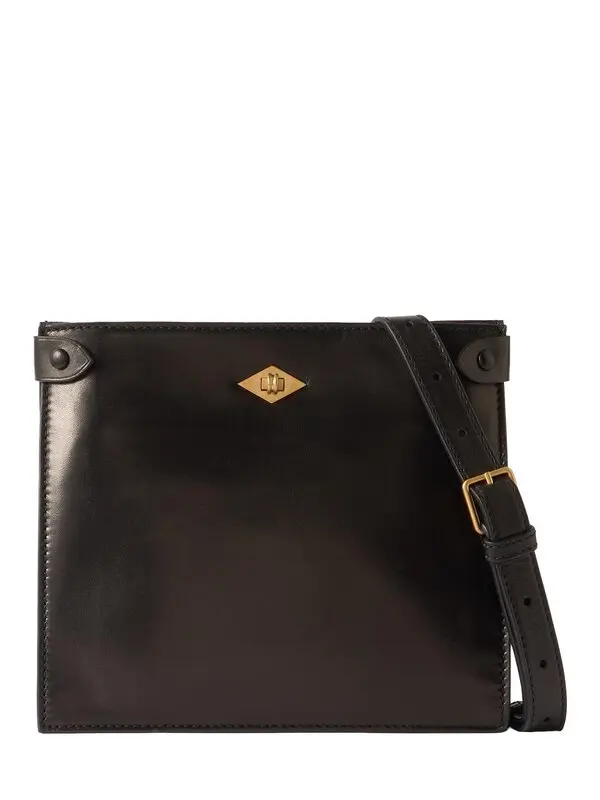 METIER Stowaway Leather Shoulder Bag - Black