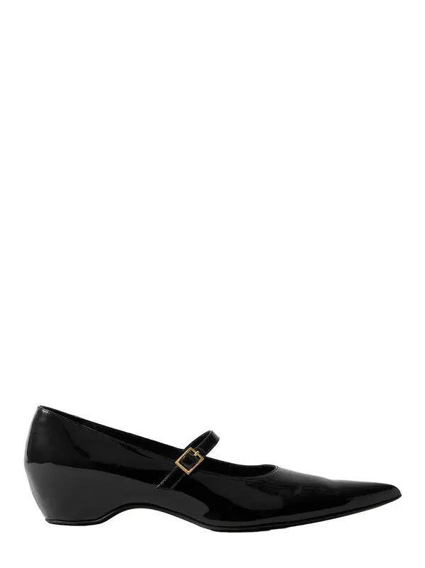 Khaite Sybil Patent-leather Mary Jane Pumps - Black