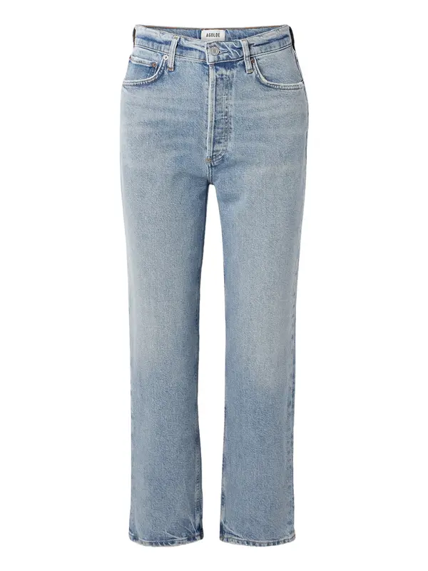 AGOLDE 90s Pinch Waist Cropped Jeans - Blue