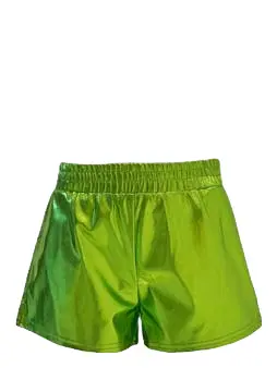 LOLA + THE BOYS Metallic Track Shorts - Green