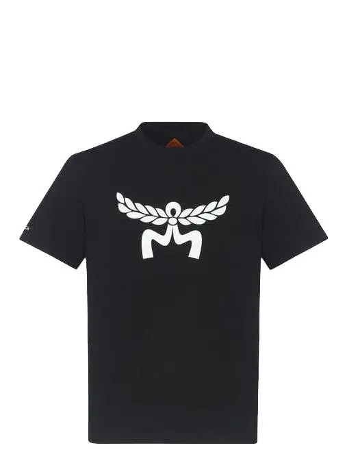 Mcm Laurel Logo Print T-shirt - Black