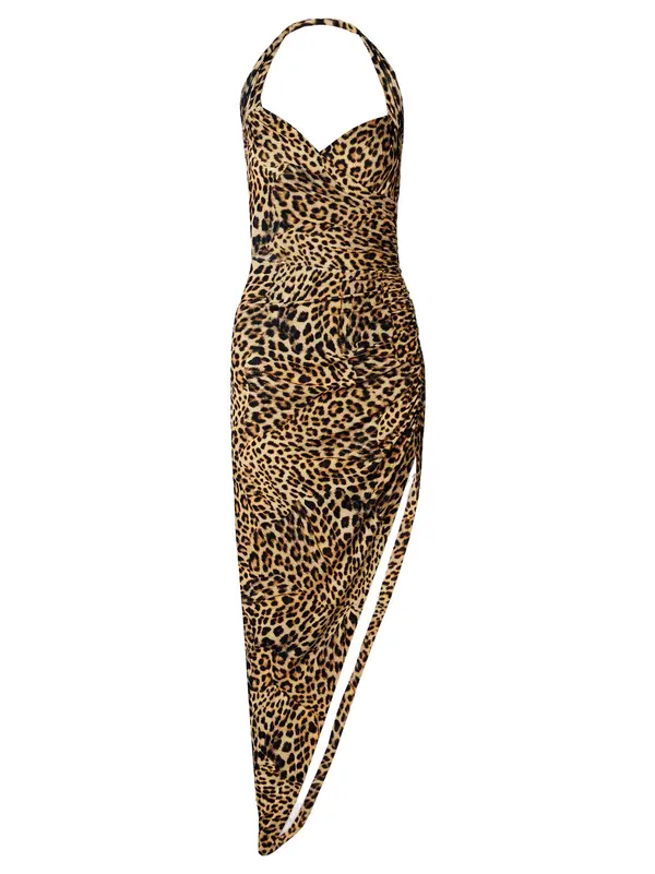 Norma Kamali Cayla Leopard-print Gown - Animal Print