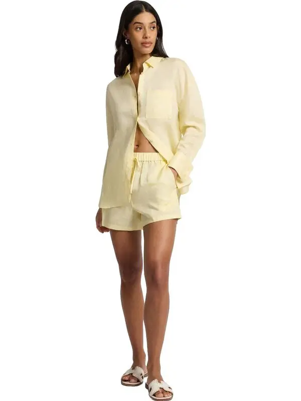 Onia Air Linen Elastic Drawstring Short - Chamomile