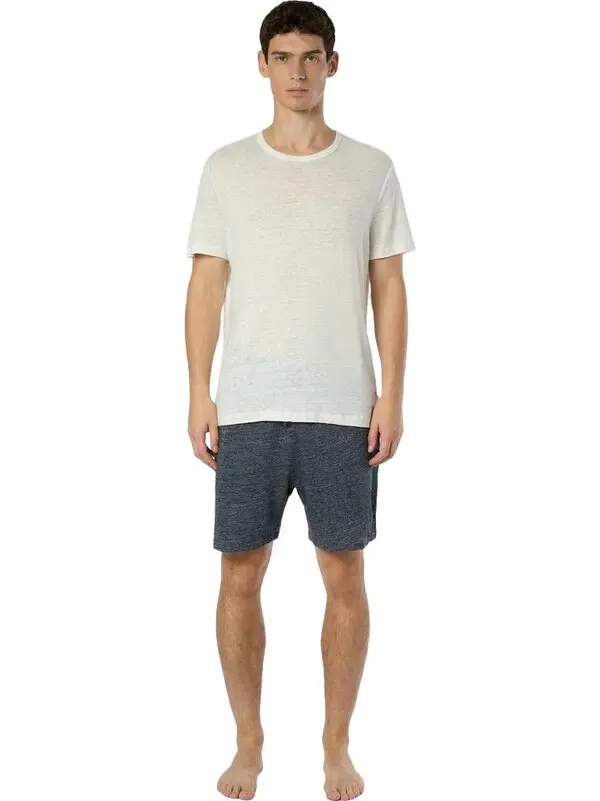 Onia Linen-tencel Blend Relaxed Fit Shorts - Dark Blue