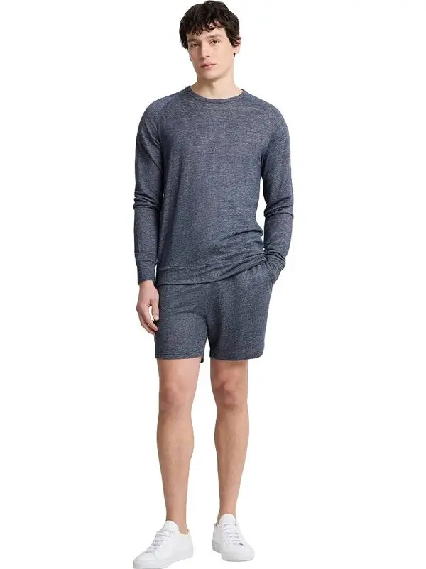 Onia Linen-tencel Blend Relaxed Fit Shorts - Washed Navy