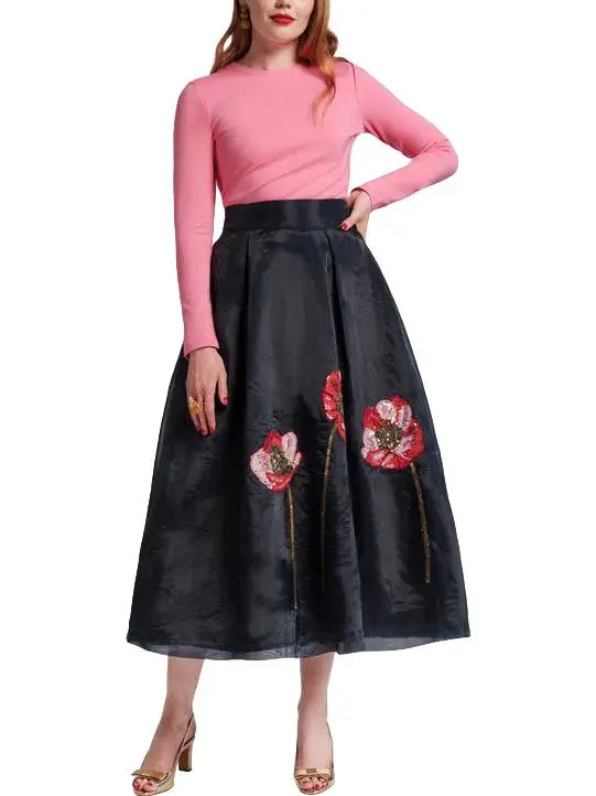 FRANCES VALENTINE Shea Maxi Skirt - Navy/multi