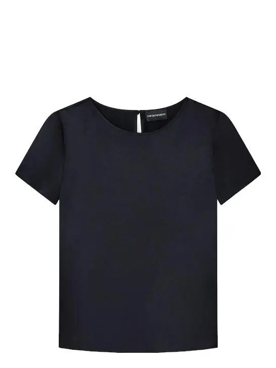 Emporio Armani Silk Satin Blouse - Black
