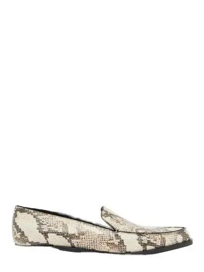 Emporio Armani Python-print Leather Loafers - Green