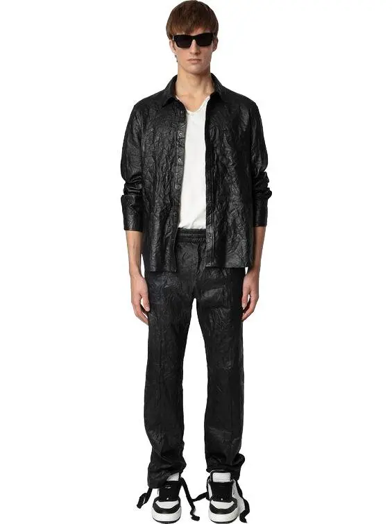 Zadig&Voltaire Serge Leather Shirt - Black