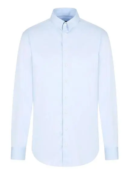 Giorgio Armani Cotton Twill Shirt - Blue