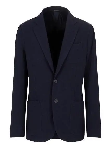 Giorgio Armani Upton Line Single-breasted Jacket - Blue