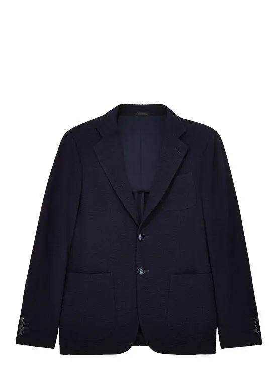 Giorgio Armani Upton Line Single-breasted Jacket - Blue
