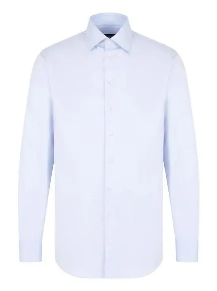 Giorgio Armani Regular-fit Classic Cotton Shirt - Blue