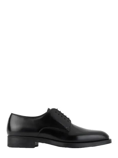 Giorgio Armani Leather Derby Shoes - Black