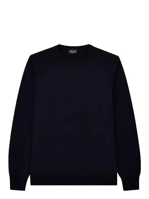 Giorgio Armani Cashmere Crew-neck Jumper - Blue