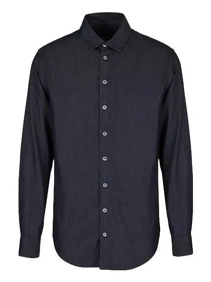 Giorgio Armani Denim Collection Cotton Denim Shirt - Blue