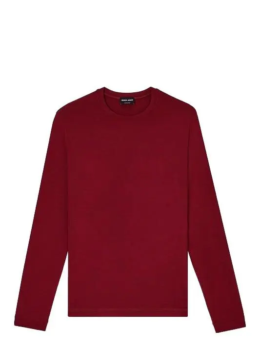 Giorgio Armani Stretch Viscose Jersey Jumper - Red