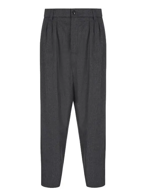 Giorgio Armani Virgin Wool And Cashmere Trousers - Stripe