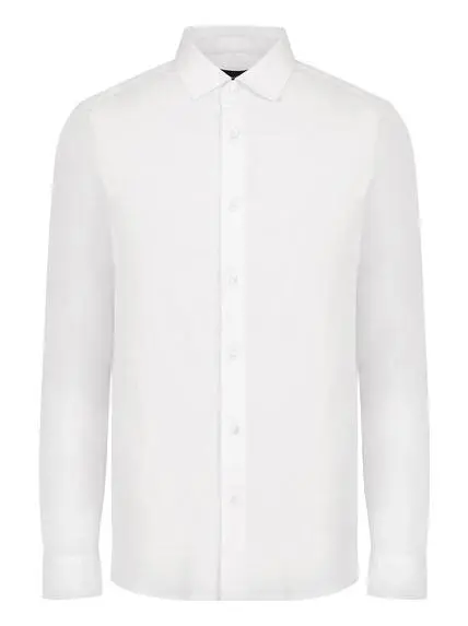 Emporio Armani Asv Lyocell-blend Jersey Shirt - White