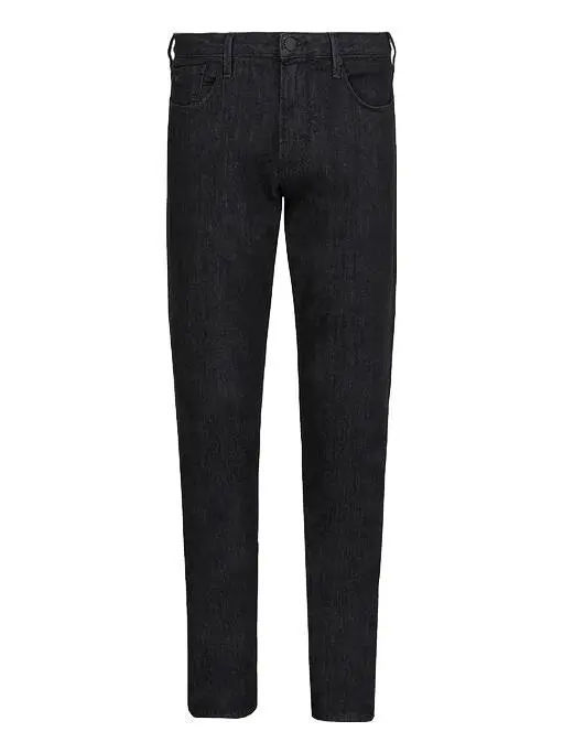 Emporio Armani J06 Slim-fit Twill-melange Jeans - Black