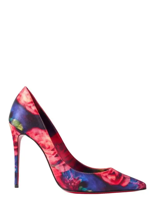 CHRISTIAN LOUBOUTIN Kate 100 Floral-print Pumps - Pink