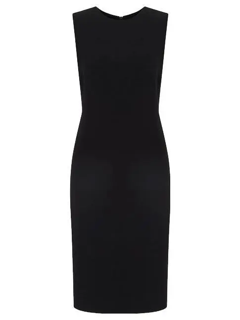 Giorgio Armani Silk Sheath Dress - Black