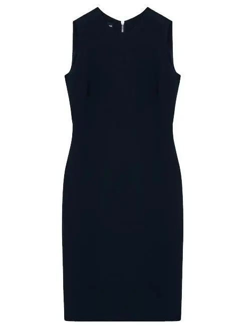 Giorgio Armani Silk Sheath Dress - Blue / Navy