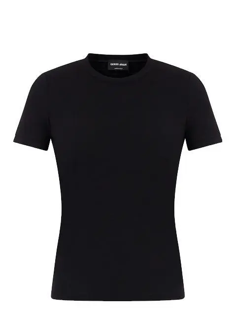 Giorgio Armani Stretch Viscose Jersey T-shirt - Black