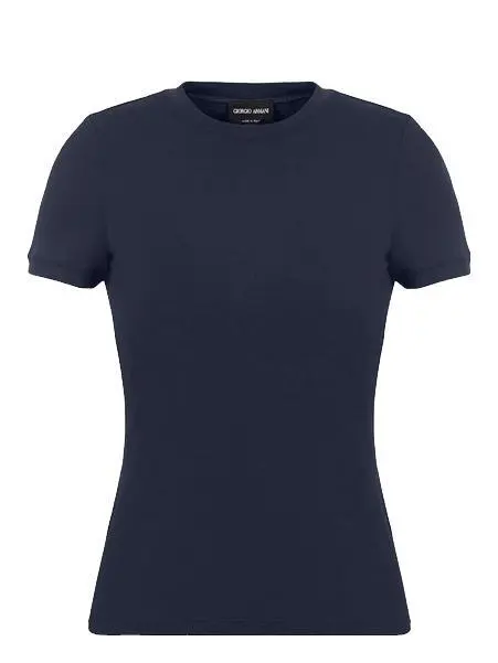 Giorgio Armani Stretch Viscose Jersey T-shirt - Blue / Navy
